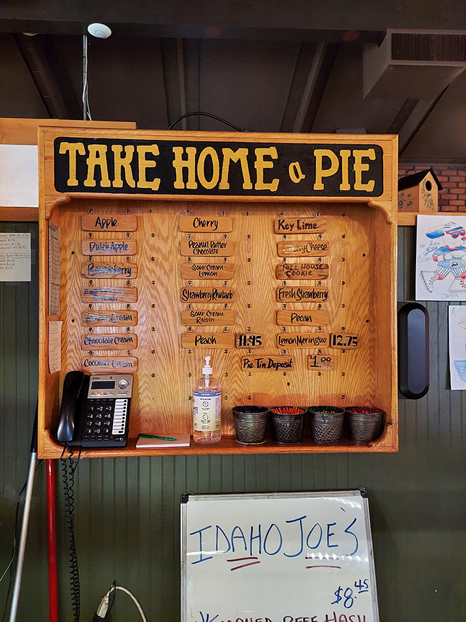 The pie board that's responsible for more spontaneous detours than any road sign in southern Idaho.