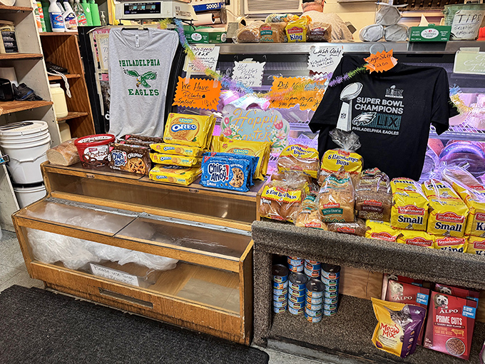 The snack selection rivals the sandwich menu&mdash;because what's a great cheesesteak without chips and a soda to complete the meal?