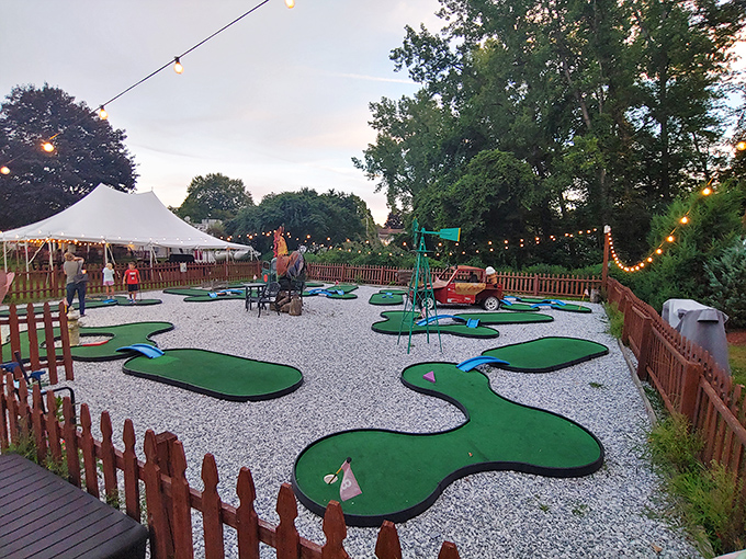 Mini-golf under twinkling lights&mdash;because sometimes the pre-show entertainment is just as magical as what's on the big screen.