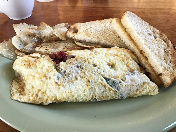 This omelet doesn't just sit on the plate&mdash;it lounges there confidently, knowing it's about to become the highlight of your morning.