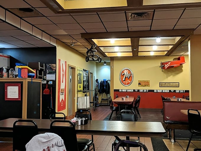 The interior's nostalgic touches like model planes and vintage signs aren't manufactured charm &ndash; they're artifacts from decades of serving the community.