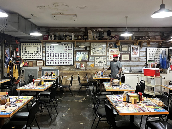 This dining room tells stories through its walls&mdash;each photo frame and collectible a chapter in Mississippi's rich culinary history.
