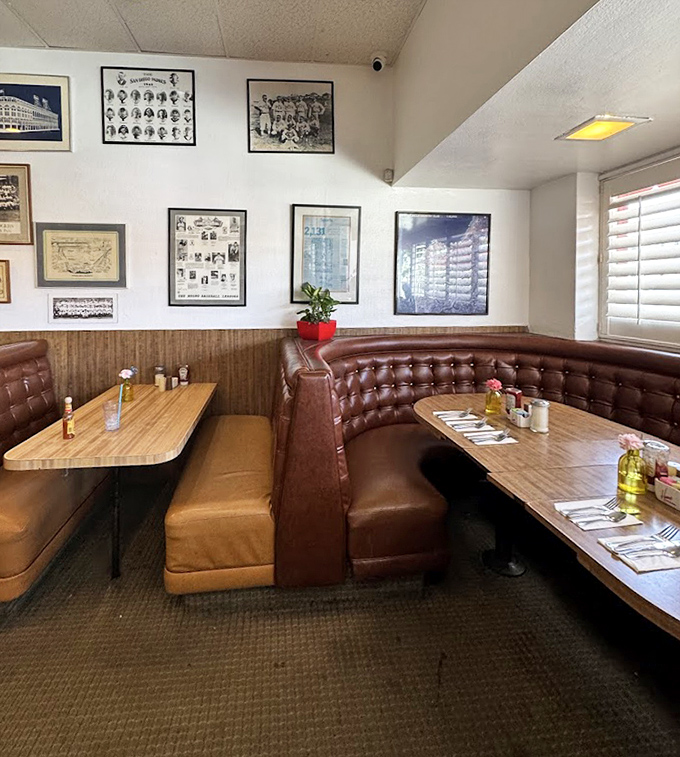 Corner booths where family histories have been shared over pancakes and coffee, with walls that could tell stories if only they could talk.