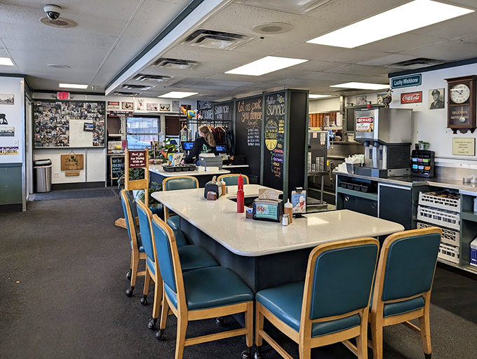 The counter seating&mdash;where solo diners become regulars and regulars become family. Alaska's version of "Cheers" with better food.