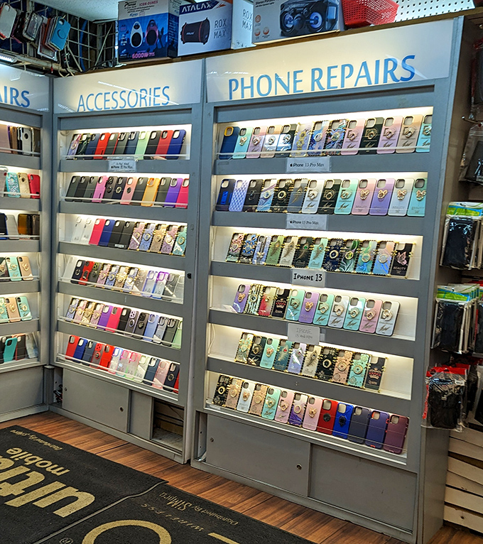 Phone case nirvana! Every color, pattern and protection level imaginable for devices that will inevitably be replaced before the case shows wear.