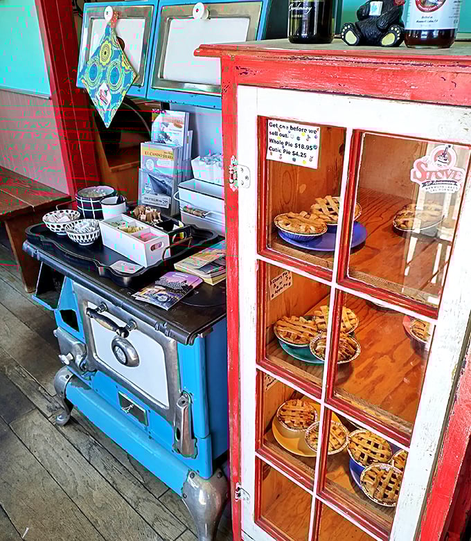 The pie case&mdash;where willpower goes to die and vacation calories don't count. These lattice-topped beauties have launched a thousand "just one more bite" negotiations.
