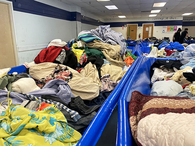 Textile archaeology at its finest&mdash;each layer reveals fashion choices from different eras, waiting for their second chance.