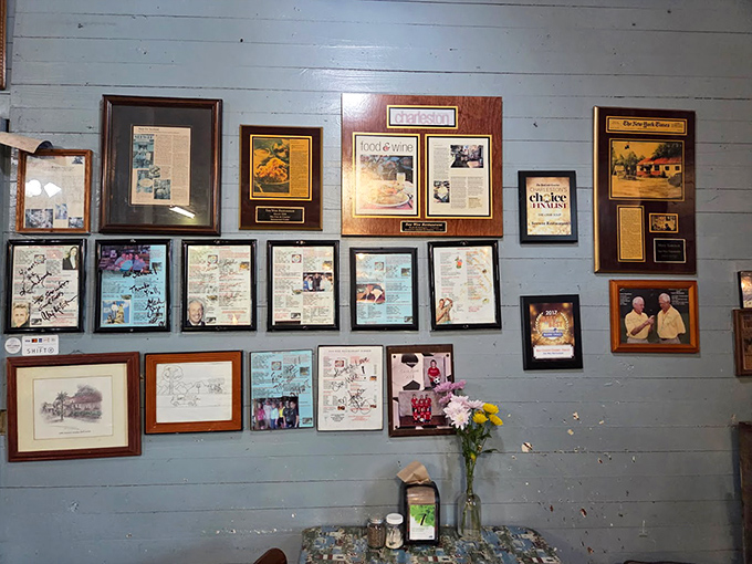 The wall of fame tells stories of satisfied customers and media recognition&mdash;a scrapbook of deliciousness through the decades.