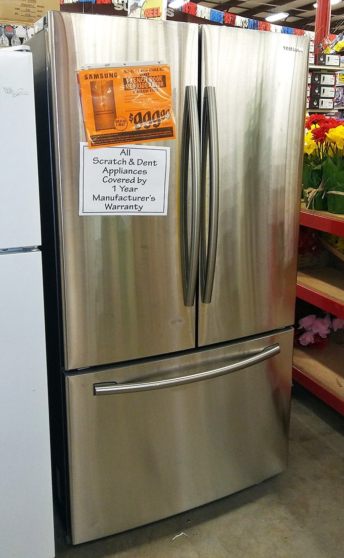 That stainless steel Samsung refrigerator isn't a mirage&mdash;it's just Ollie's making home appliance dreams accessible without the nightmare prices.