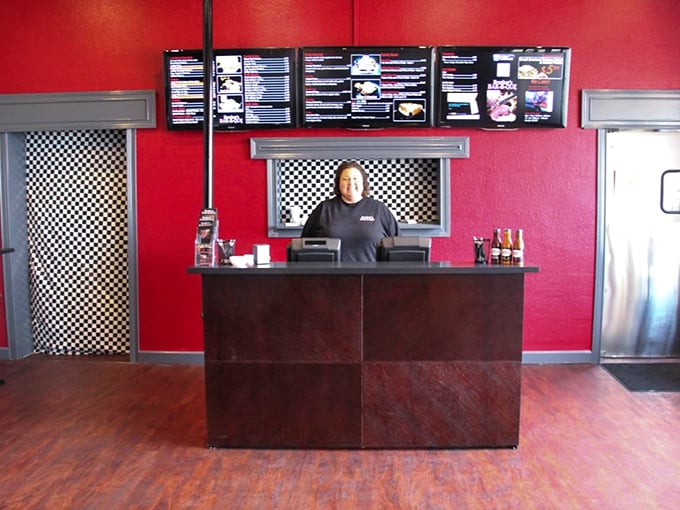 The order counter where dreams become reality and menu paralysis becomes a very real possibility for indecisive diners.