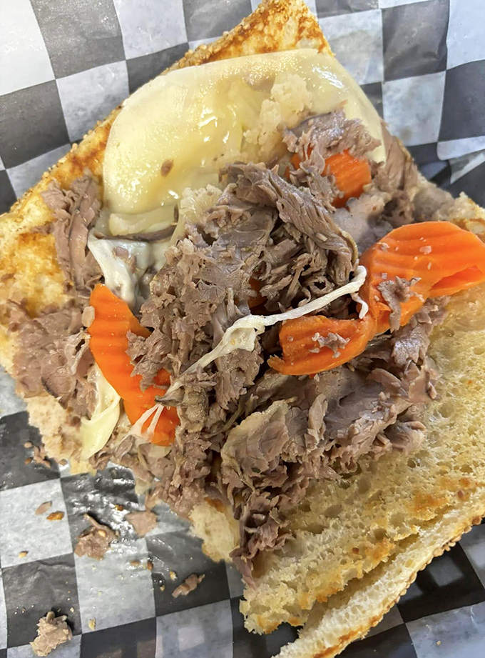 Roast beef piled high with the generosity of someone who wants you to come back tomorrow. Comfort food that means business.