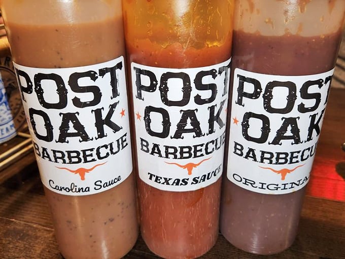 The holy trinity of sauces&mdash;Original, Texas, and Carolina&mdash;each waiting to elevate your meat to its highest potential.