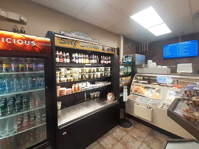 A self-service deli section offering grab-and-go options for those who can't wait another minute.