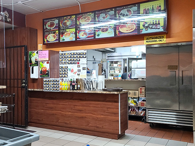 Behind the counter, where magic begins &ndash; a glimpse into the organized chaos that somehow produces plate after plate of consistent deliciousness.