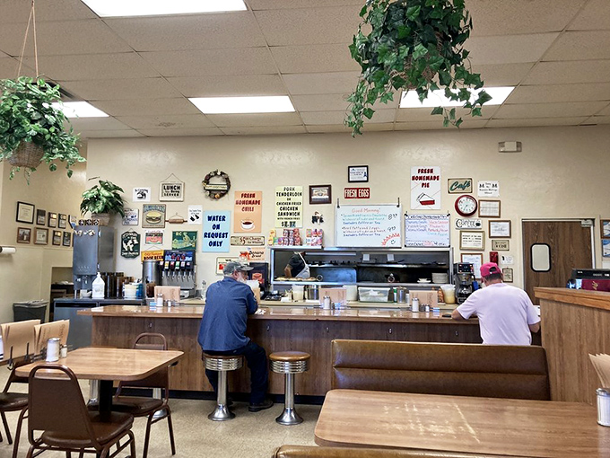 Counter seating &ndash; where the breakfast magic happens up close. The best spot for solo diners and those who appreciate the choreography of short-order cooking.