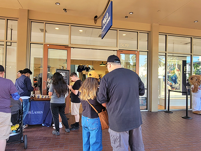 The Ralph Lauren line forms outside &ndash; proof that patience is the secret ingredient in outlet shopping success.