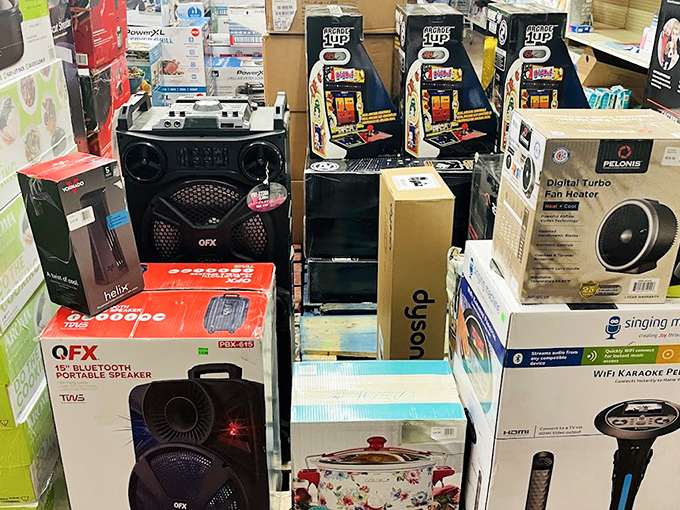 Entertainment central with Bluetooth speakers and karaoke machines. The perfect place to find tech gifts that look like you splurged (but didn't).