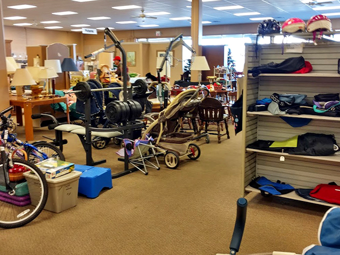 From weight benches to golf clubs, the sporting goods section proves one person's abandoned New Year's resolution is another's bargain opportunity.