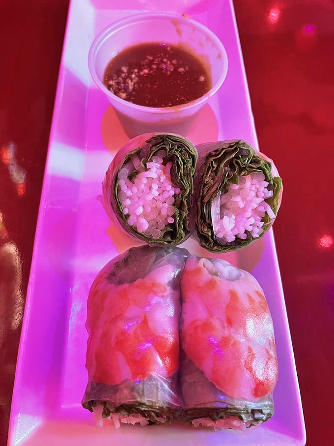 Spring rolls so fresh and translucent, they're like edible stained glass windows into the soul of Vietnamese cuisine.
