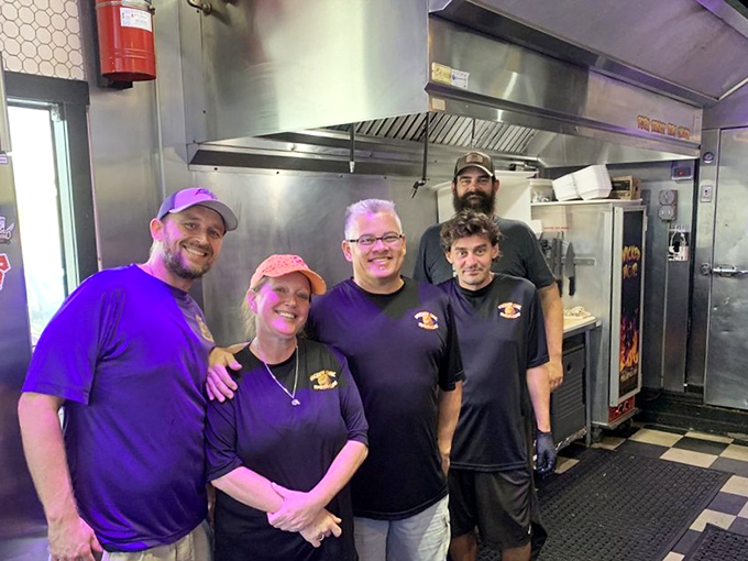 Behind every great barbecue joint is a team that understands the sacred relationship between time, smoke, meat, and purple t-shirts.