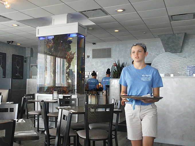The staff moves with the practiced efficiency of people who know their seafood isn't just a meal &ndash; it's a New Hampshire tradition.