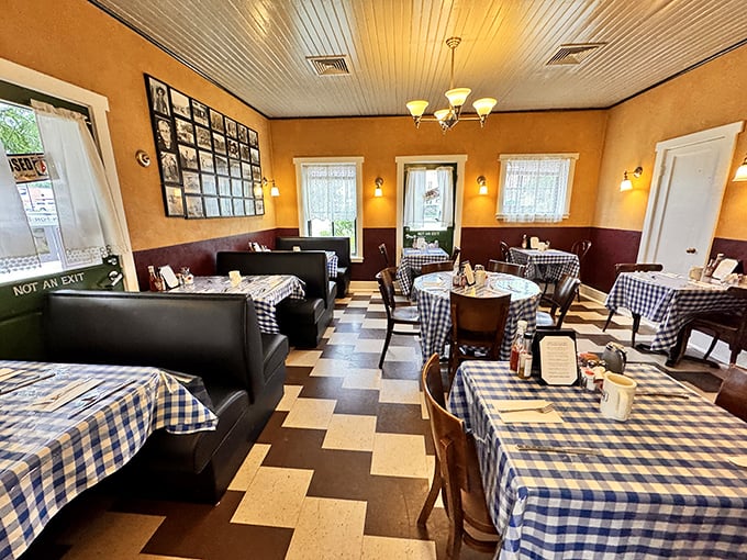 The dining room feels like it's been hosting happy breakfast conversations since before Instagram made food photography a competitive sport.