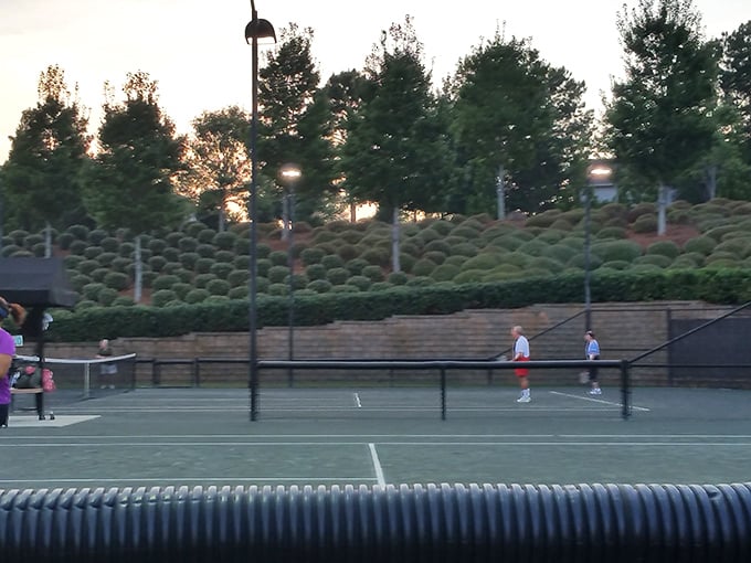Sunset tennis matches offer the perfect combination of exercise and golden-hour lighting that makes everyone look ten years younger.