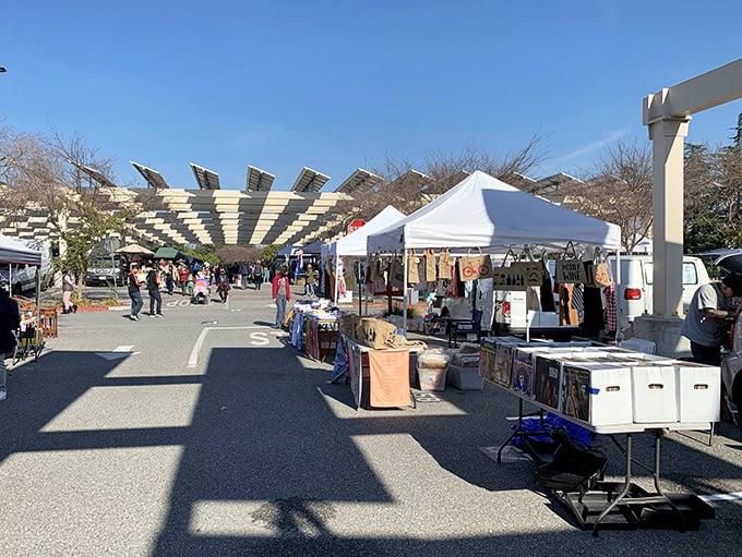 Under the solar canopy shade, vendors create their own little kingdoms of curiosities and treasures.