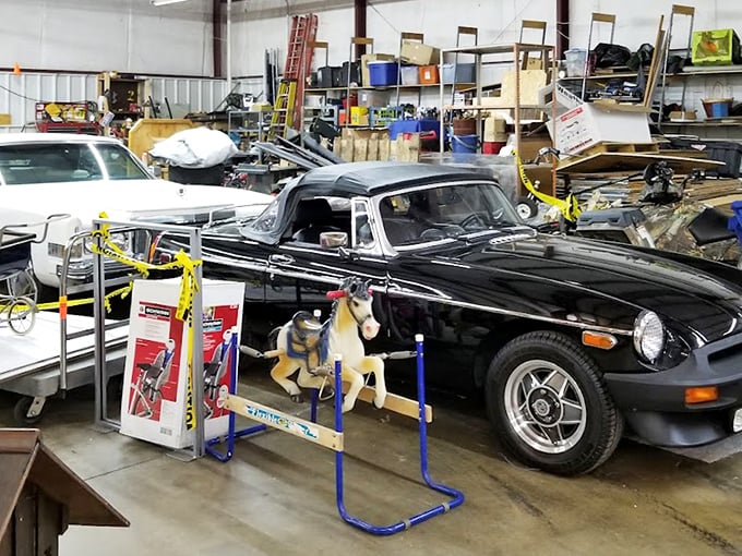 Classic cars and childhood rocking horses &ndash; different horsepower, same nostalgic rush. Automotive dreams parked indoors where it never rains.