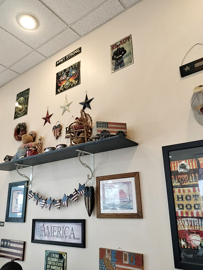 The walls don't just hold up the ceiling&mdash;they tell stories of American pride through carefully curated memorabilia that makes patriotism feel like comfort food.
