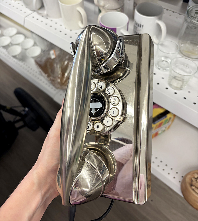This vintage wall phone isn't just retro&mdash;it's prehistoric by today's standards. Imagine explaining this to someone born after 2010!
