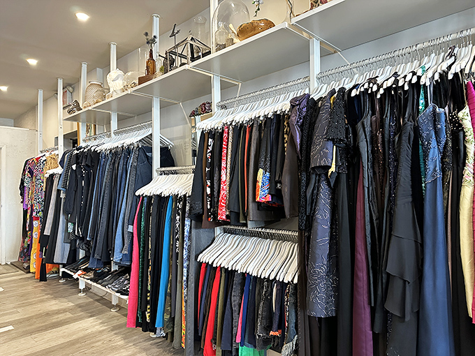 The women's clothing section puts fast fashion to shame with its rainbow of carefully selected vintage and contemporary pieces.