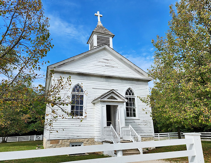 This pristine white church isn't just Instagram-worthy&mdash;it's where communities gathered for more than just Sunday services in an era before social media.