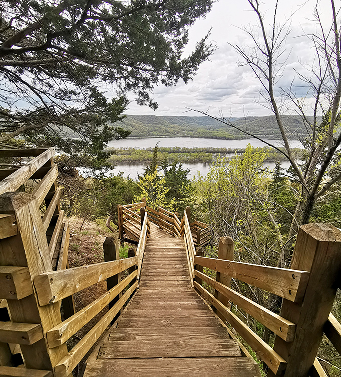 More stairs leading to more views, because apparently one spectacular vista just isn't enough around here.