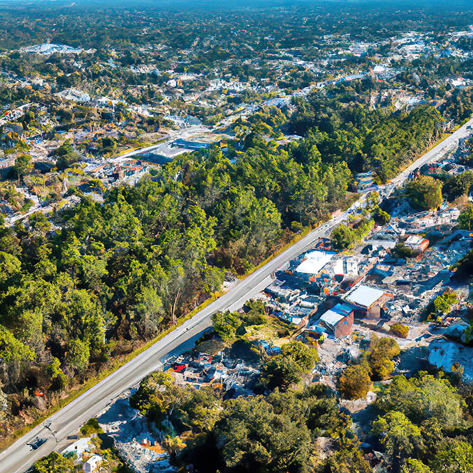 Chiefland's aerial view reveals a town nestled among Florida's natural bounty, where retirement means reconnecting with simpler pleasures.