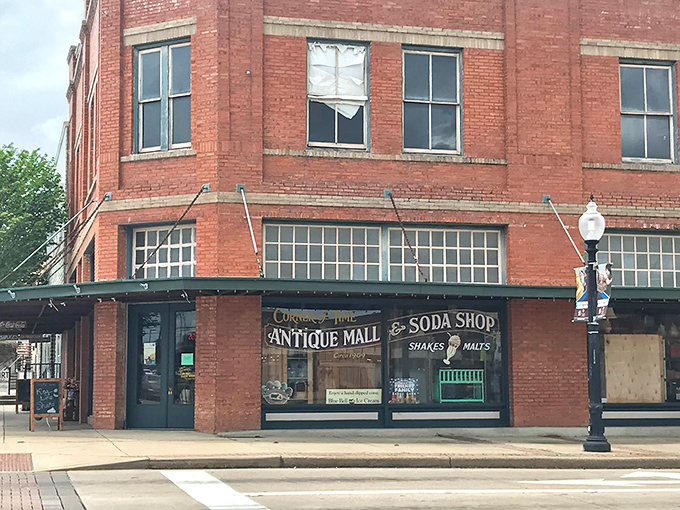 Corner of Time Antique Mall occupies a historic brick building with stories to tell. If these walls could talk, they'd brag about their contents!