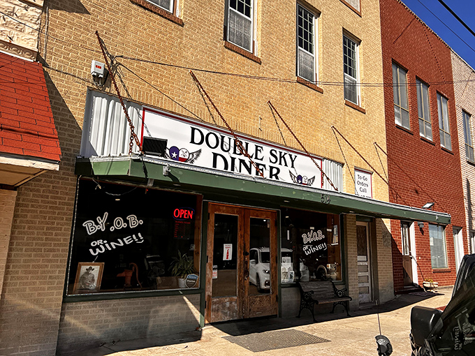 Double Sky Diner's charming storefront brings small-town character to life &ndash; where everybody might know your name by your second visit.