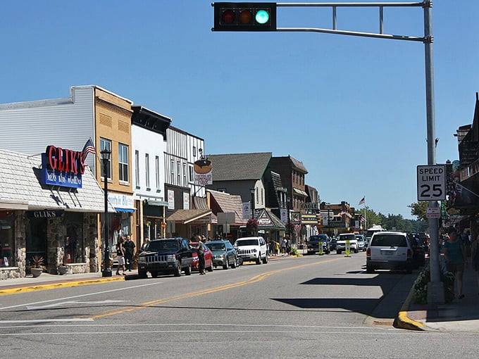 Eagle River's main street embodies classic Northwoods charm, where outdoor adventure and small-town hospitality meet perfectly every single day.