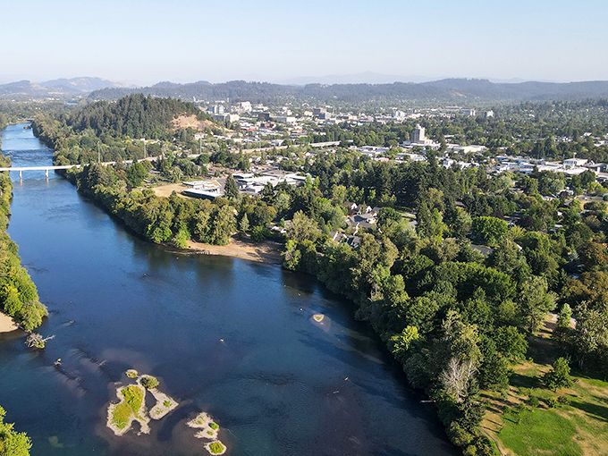 Eugene's riverside setting showcases the perfect blend of natural beauty and vibrant university town energy.
