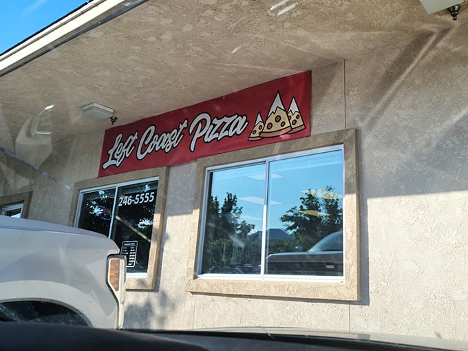 Hiding behind that simple storefront is California-style pizza that would make the Golden State proud.