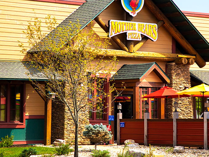 Mother Bear's rustic lodge exterior promises the comfort food equivalent of a warm hug on a cold Bloomington day.