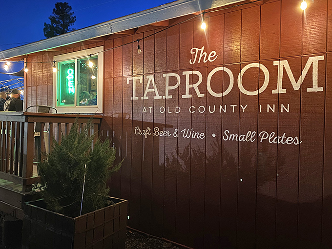 Rustic mountain lodge atmosphere where wood-fired pizza meets high country hospitality perfectly.