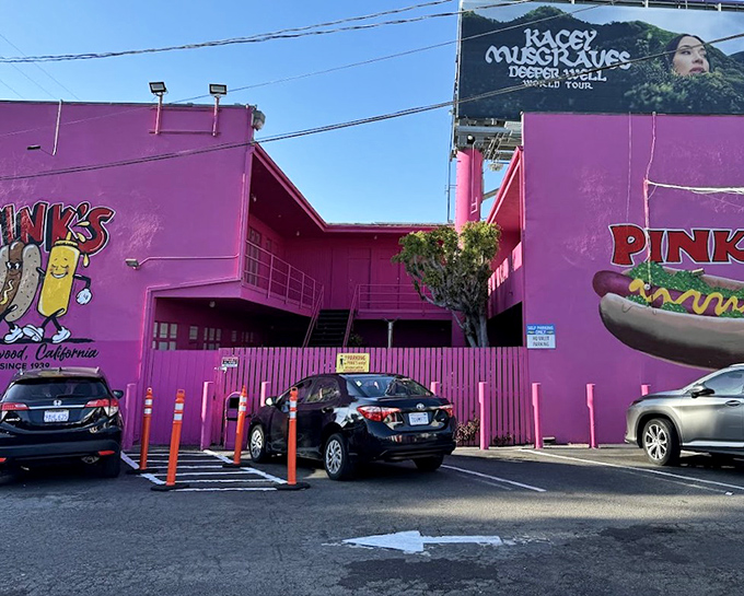 Pink's legendary bright facade has welcomed celebrities and regular folks for generations - true LA dining democracy.