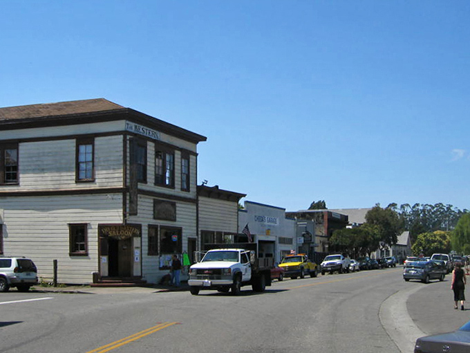 Point Reyes Station nestles in green hills like an Irish postcard dropped into Northern California.