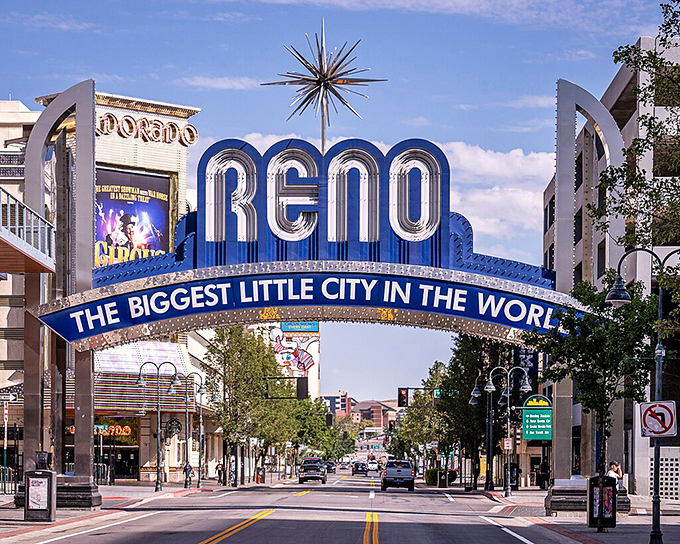 Reno's famous arch welcomes visitors to "The Biggest Little City" where retirement dreams meet reasonable reality.