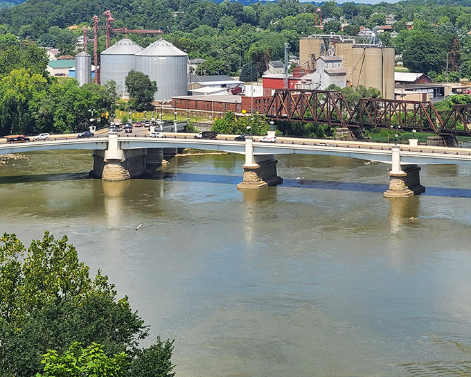 The bridge spanning Zanesville's river connects more than just banks&mdash;it links the town's historic past with its welcoming present.
