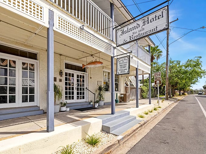 The Island Hotel stands as Chiefland's welcoming committee, promising affordable comfort without the tourist-trap prices of Florida's coasts.