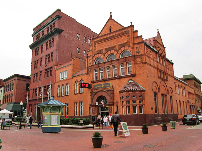 Victorian grandeur meets small-town warmth in this stunning courthouse square that's pure architectural eye candy.
