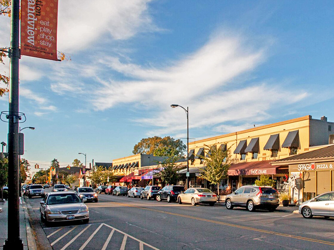 Cruising through Grandview feels like driving through a Norman Rockwell painting that got a modern update&mdash;complete with banners proudly announcing you've arrived somewhere special.