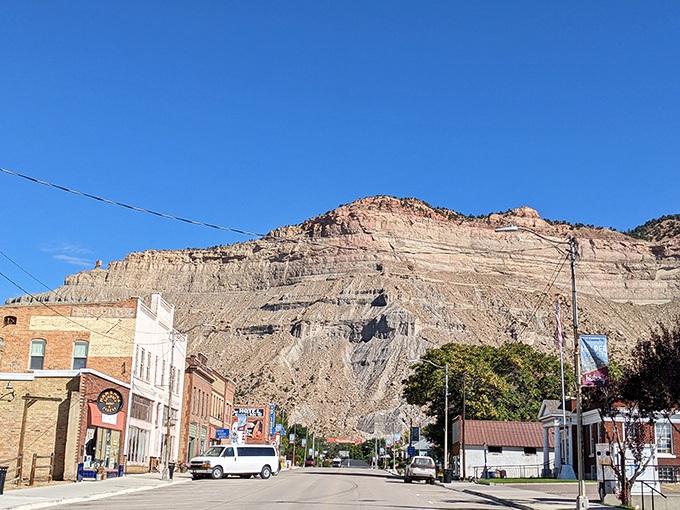Mountains loom behind Helper's downtown, where coal mining history meets modern art in Utah's most surprisingly creative retirement destination.